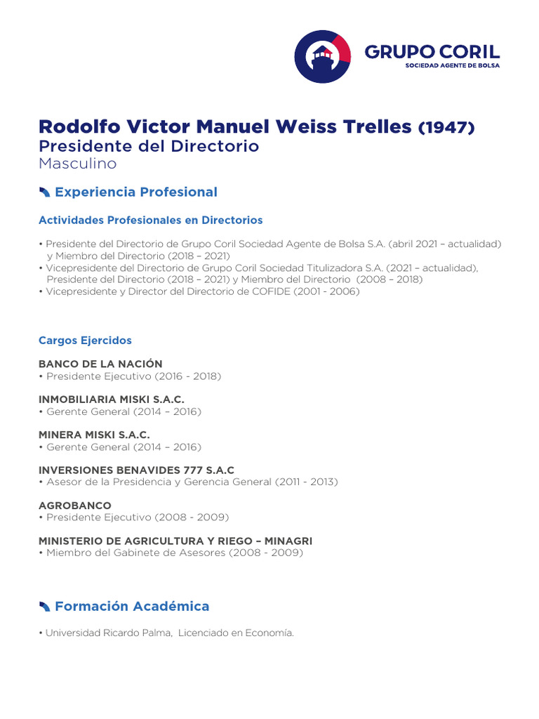 Sab Rodolfo Victor Manuel Weiss Trelles | PDF