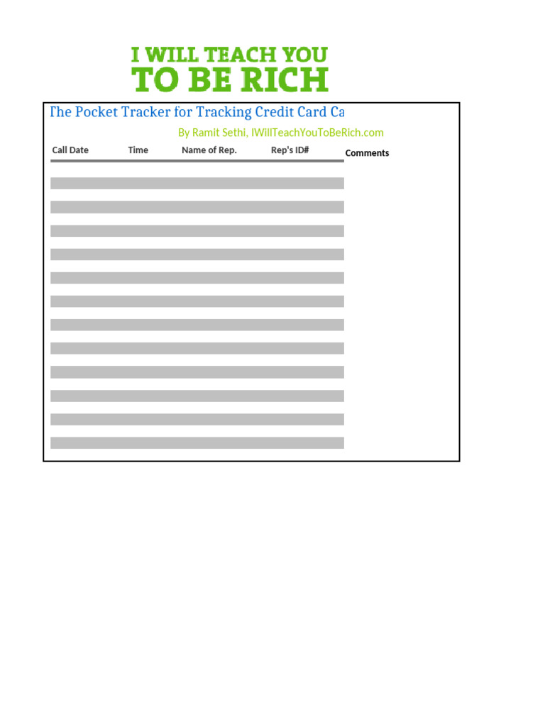 Tracking Credit Card Calls | PDF