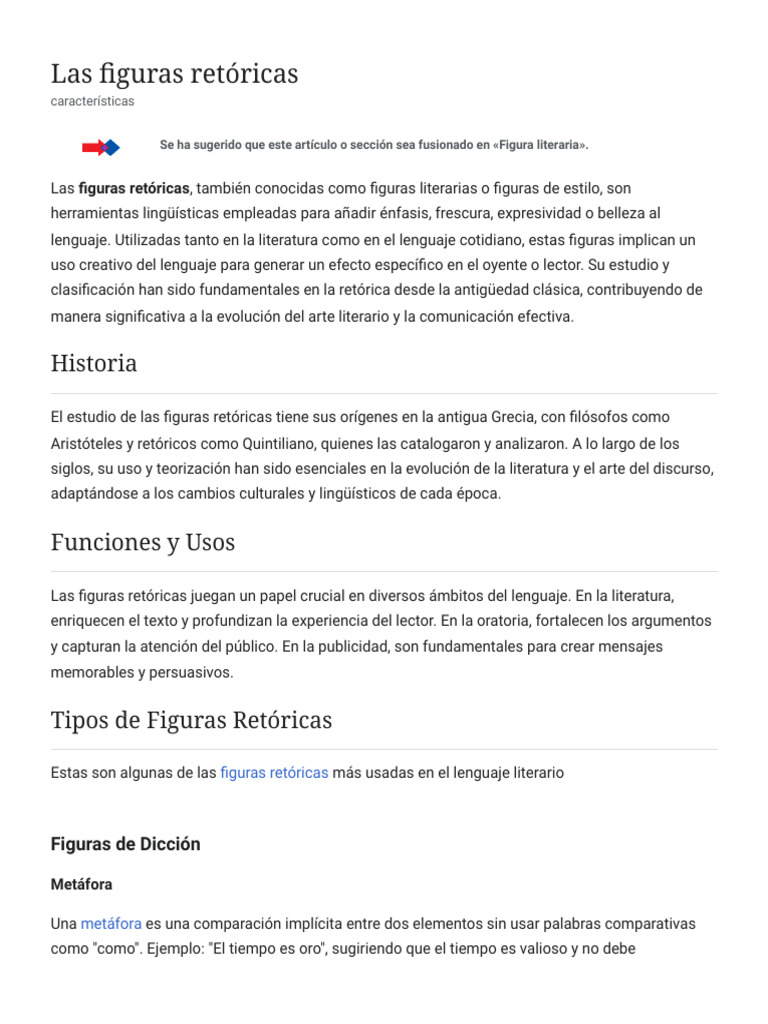 Las Figuras Retóricas - Wikipedia, La Enciclopedia Libre | PDF ...
