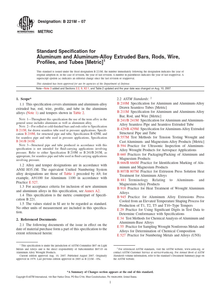 B221M | PDF | Zirconium | Pipe (Fluid Conveyance)