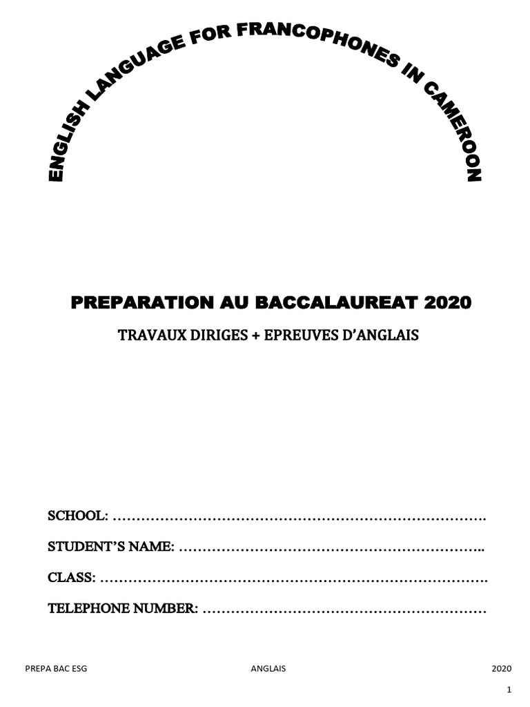 English Grammar Revision for BAC 2020 | PDF | Disciplines | Teachers
