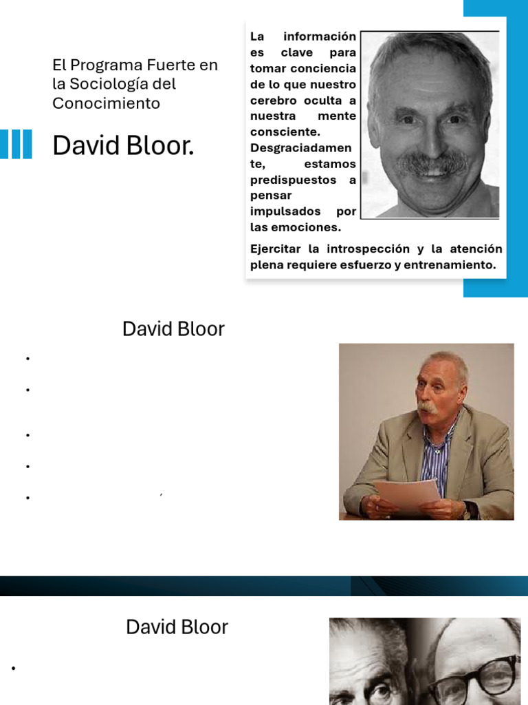 David Bloor. Programa Fuerte | PDF | Conocimiento | Causalidad