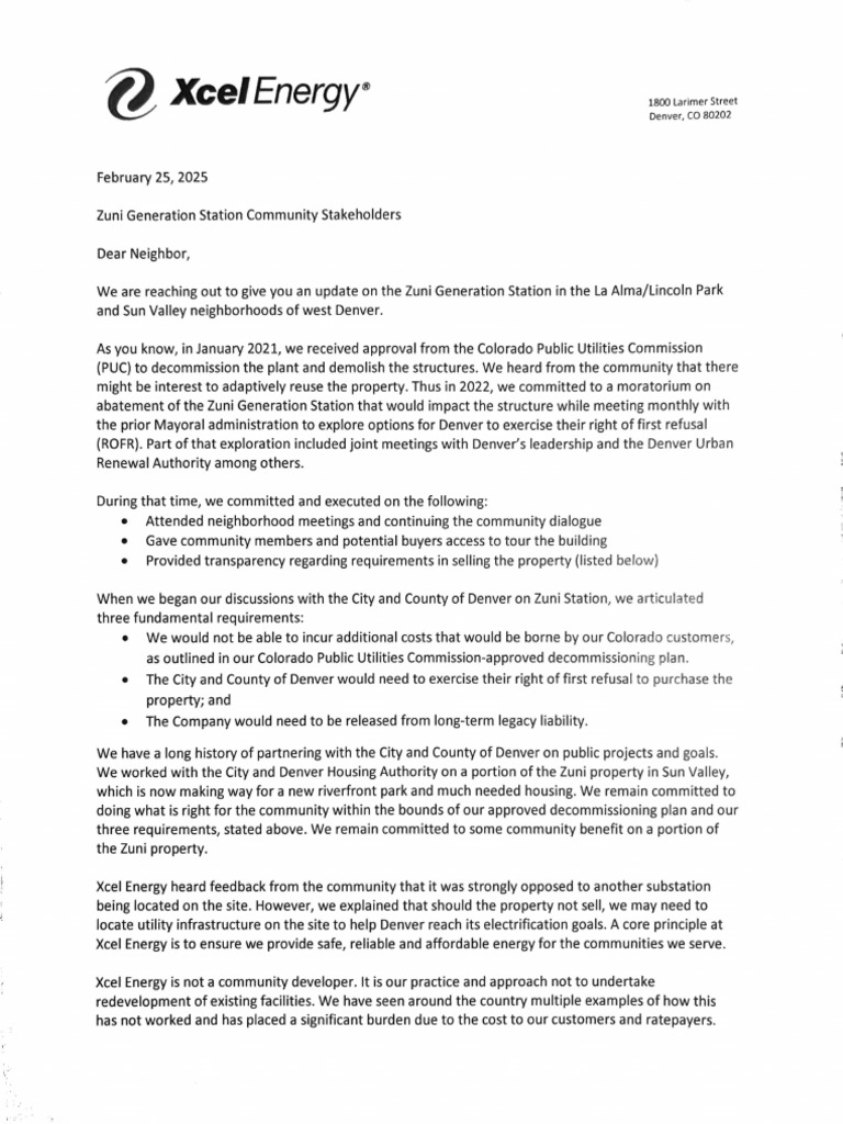 Zuni Community Letter 2.25.25 | PDF
