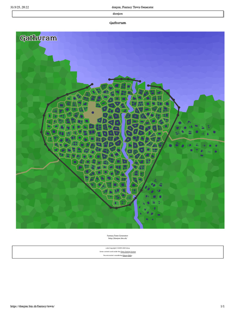 Donjon Fantasy Town Generator | PDF