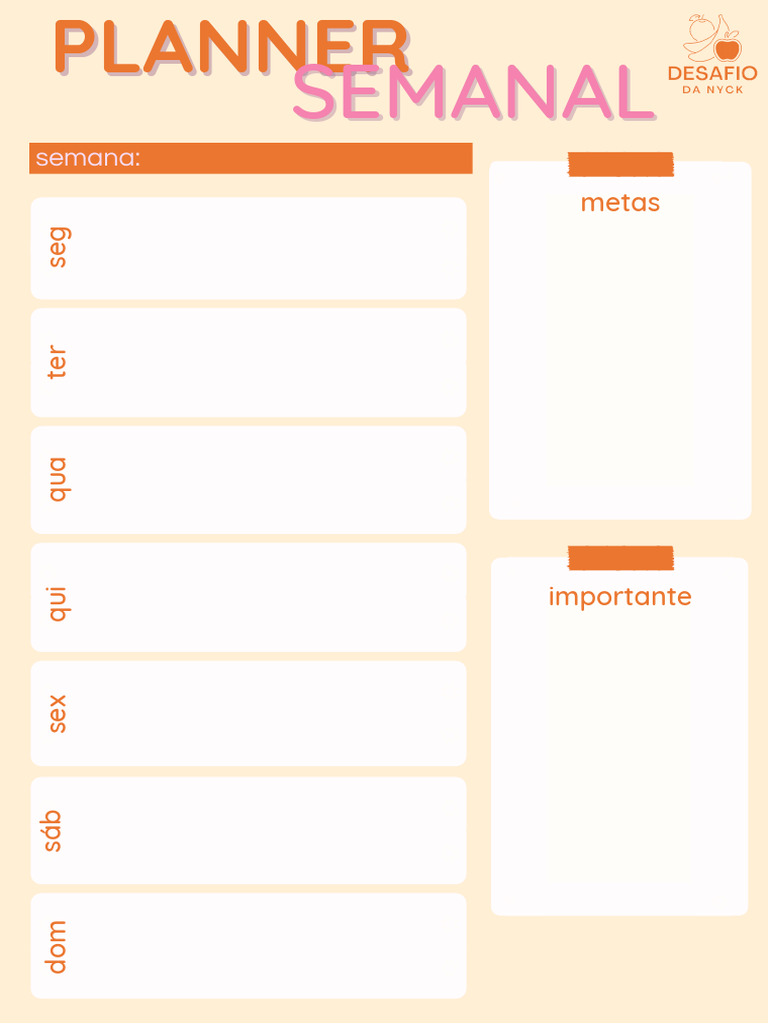 Planner Semanal | PDF