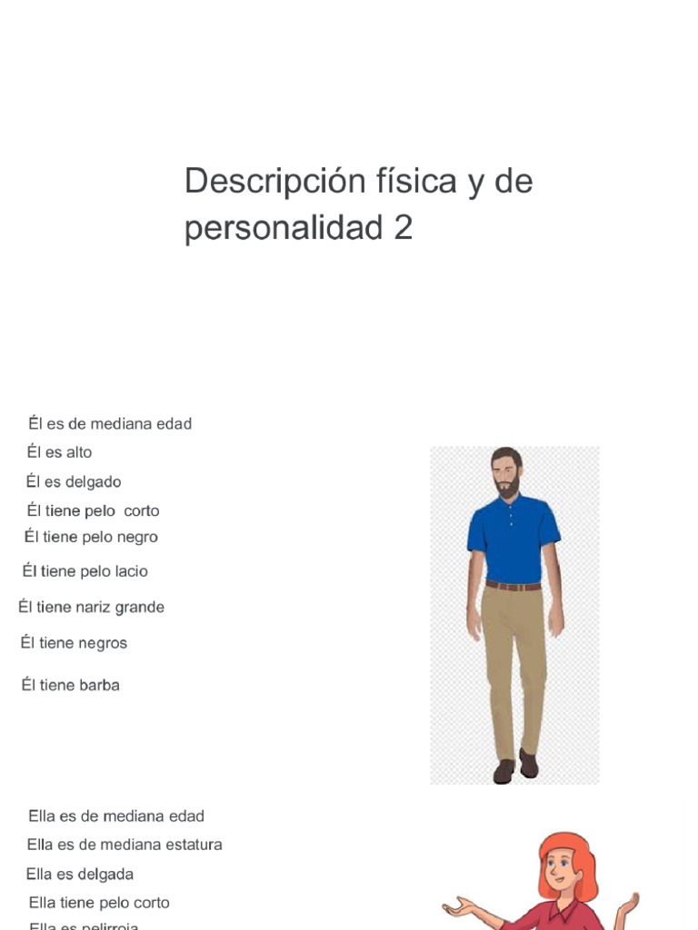 Descripción Física y de Personalidad 2 | PDF