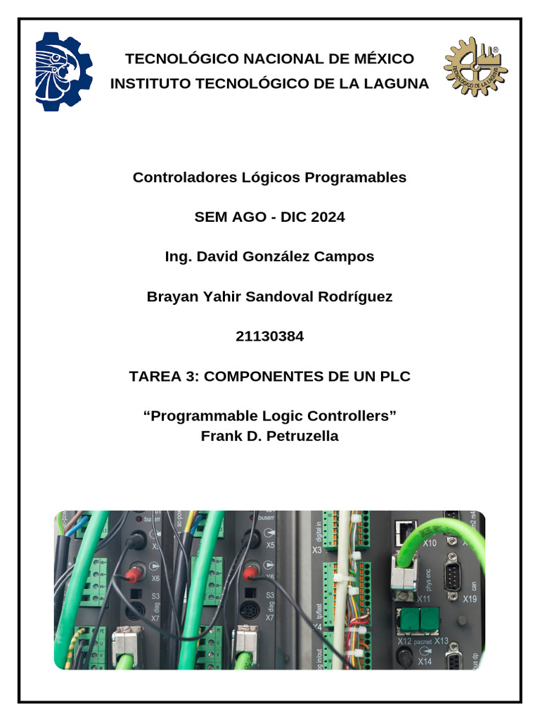 Componentes de un PLC Explicados | PDF | Relé | Controlador lógico ...