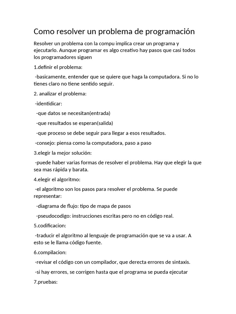 programacion resumen | PDF