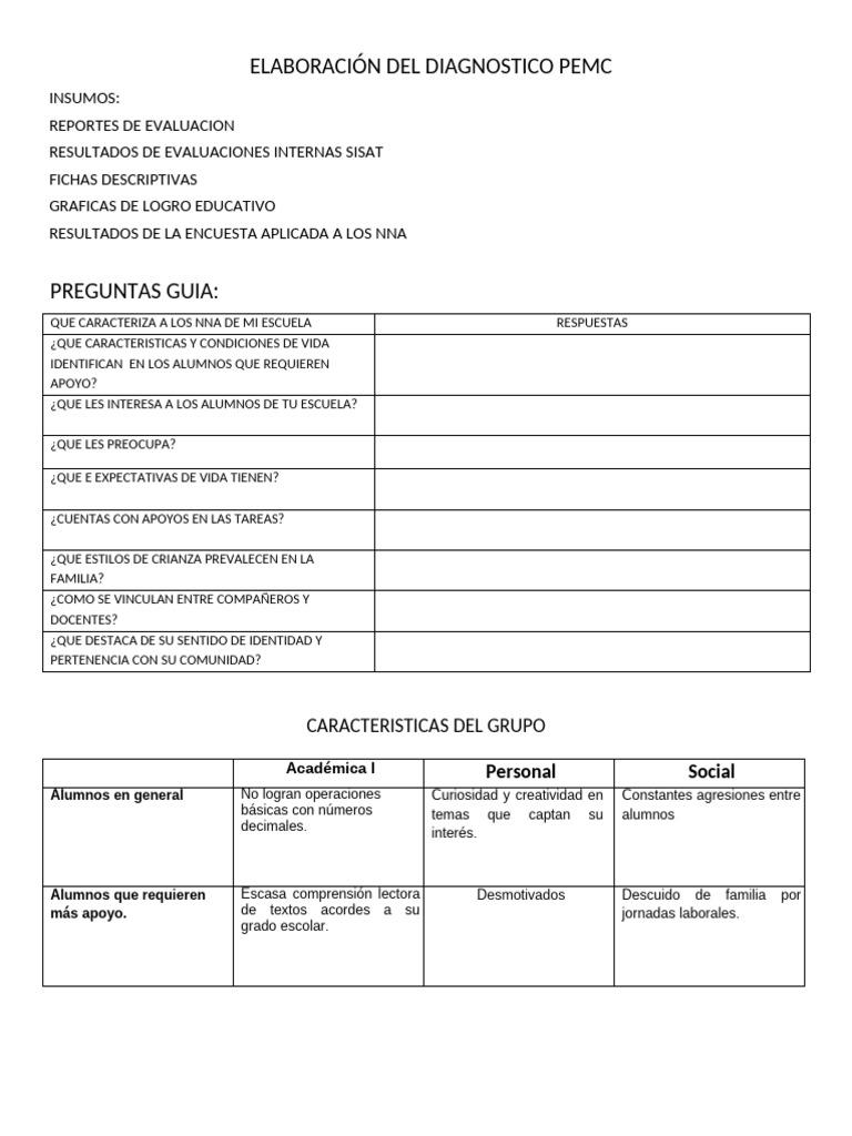 Elaboración Del Pemc y Plan Individual | PDF | Maestros | Enseñando