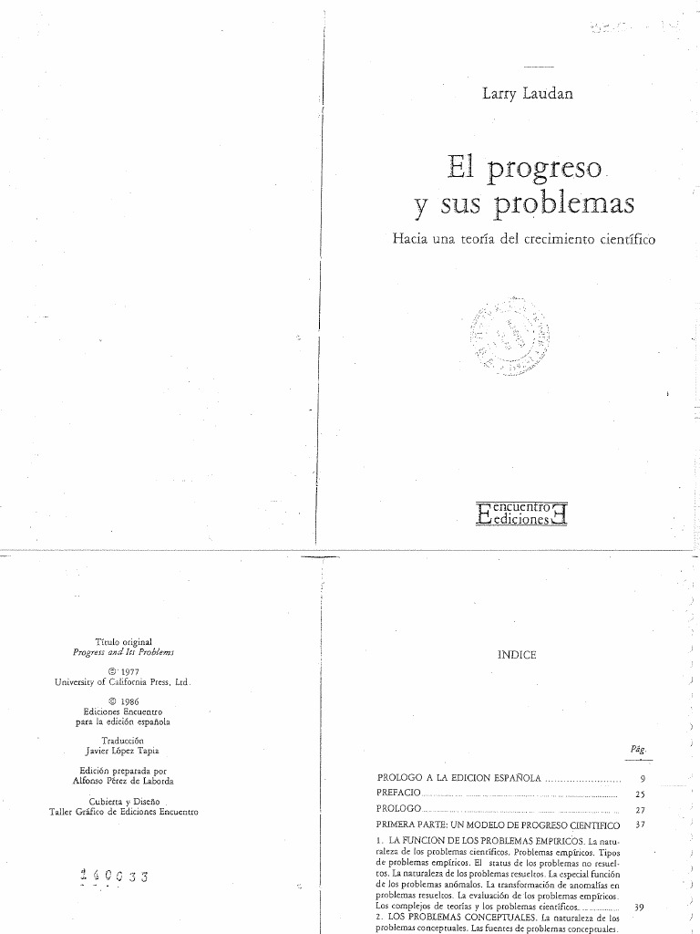 LAUDAN, Larry - El Progreso y Sus Problemas | PDF