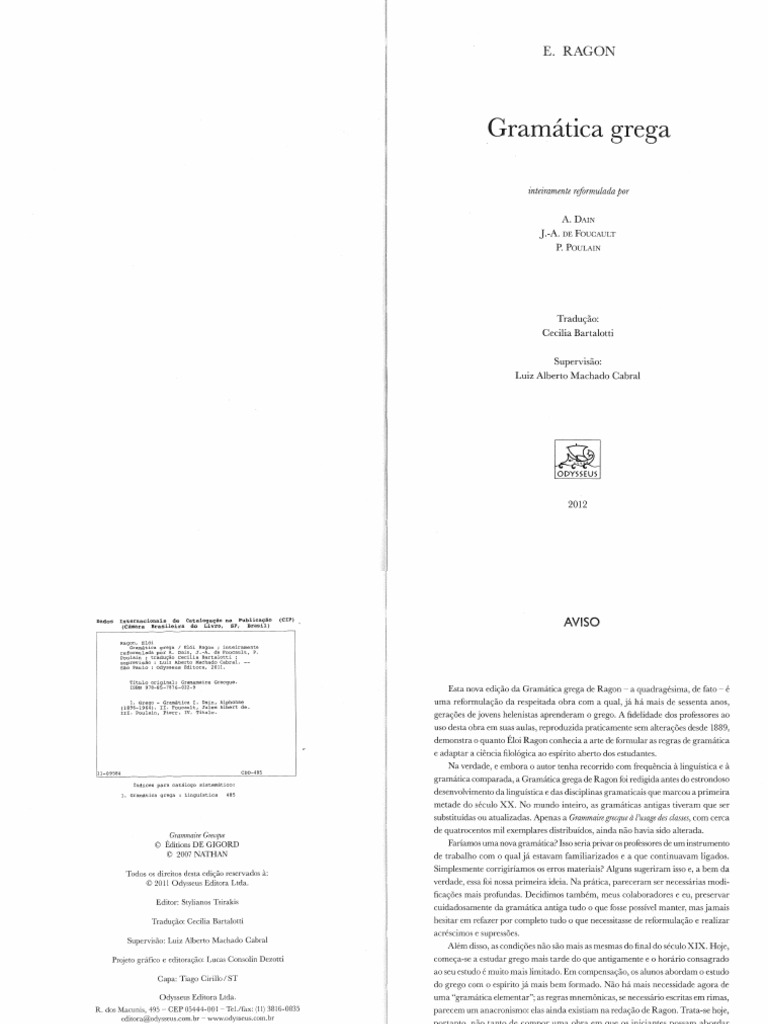 Gramática grega | PDF