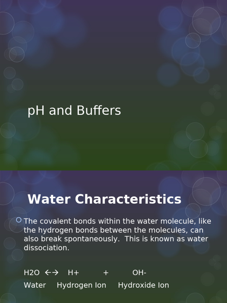 PH and Buffers Notes | PDF