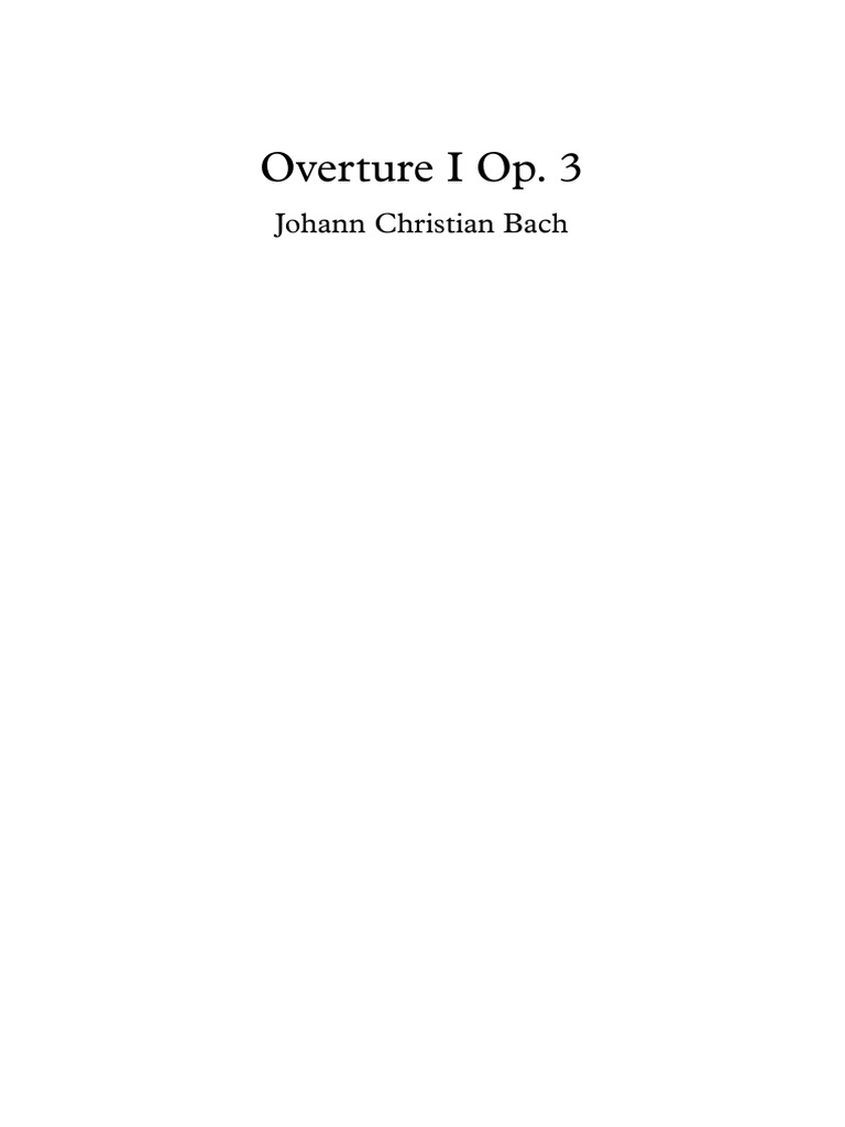 JC Bach Op. 3 | PDF
