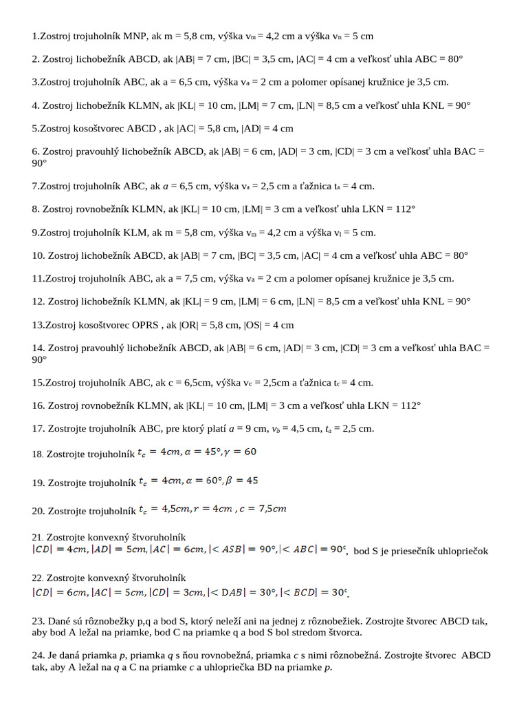 Konštrukčné Úlohy | PDF