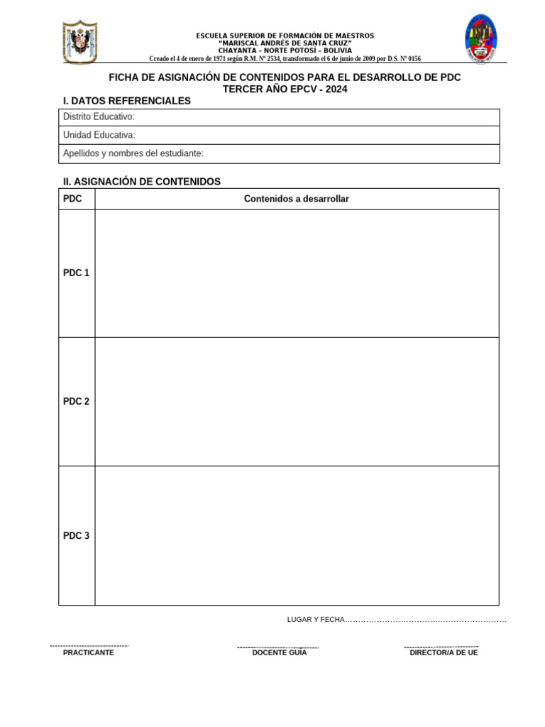 5 Ficha Asignación Contenido EPCV | PDF