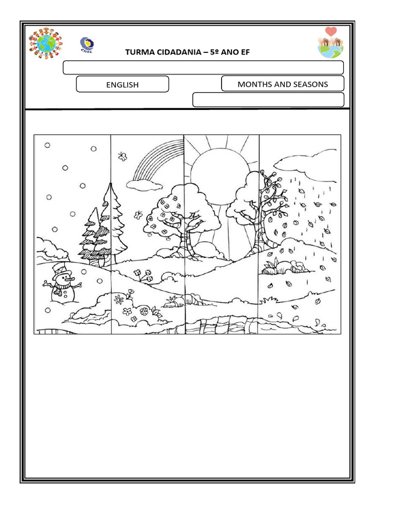 Months and Seasons in English | PDF