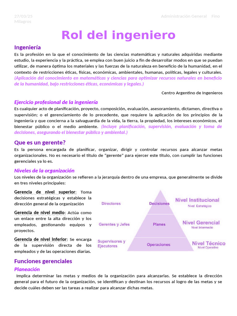 27-3-25 Adm. gnrl. | PDF | Planificación | Business