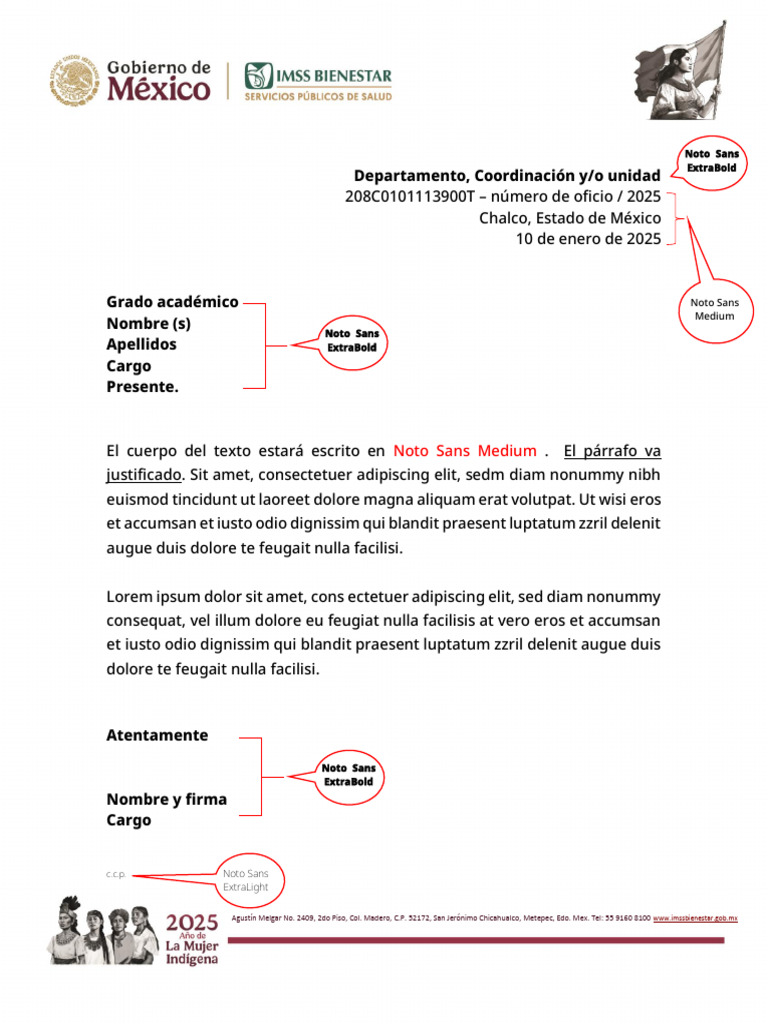 Hoja Membretada IMSS-Bienestar 2025 | PDF
