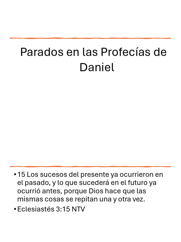 Parados en Las Profecías de Daniel 16-03-25 | PDF | Daniel (figura ...