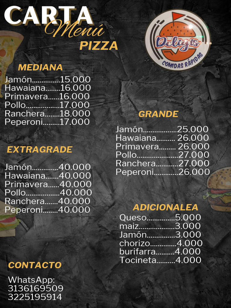 Menu de Deligis | PDF