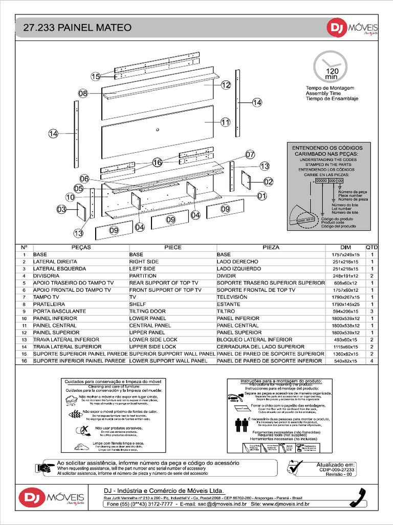 1079944-27233 - Painel Mateo - Esquema de Montagem | PDF