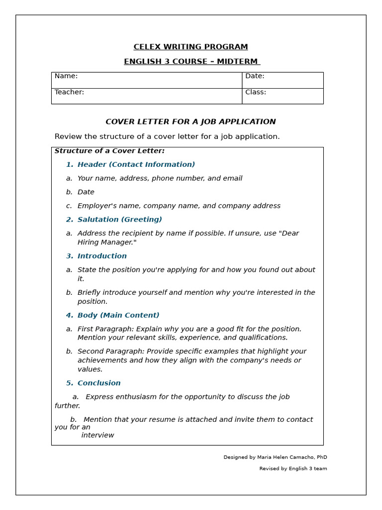 Cover Letter Writing Guide | PDF | Human Communication