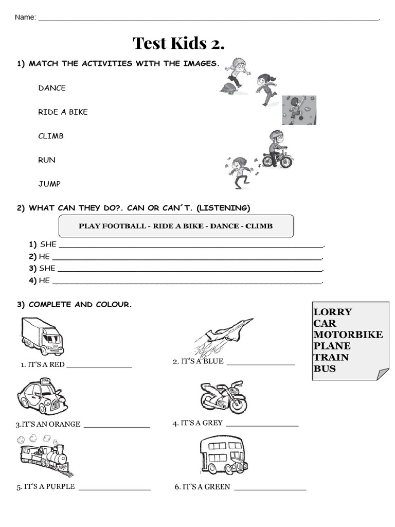 Kids 2 Test | PDF