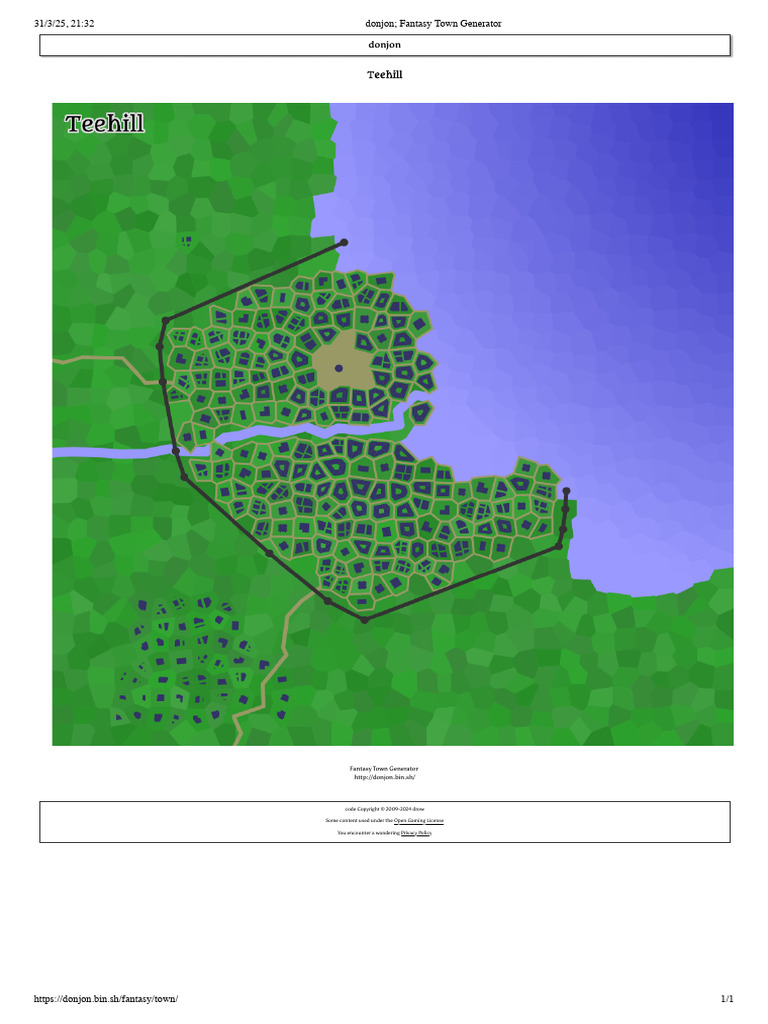 Donjon Fantasy Town Generator 2 | PDF