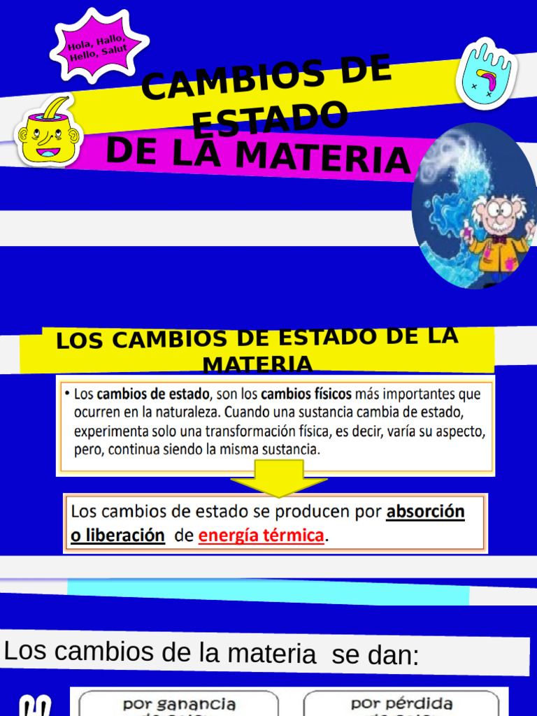 Cambios de Estado de La Materia | PDF