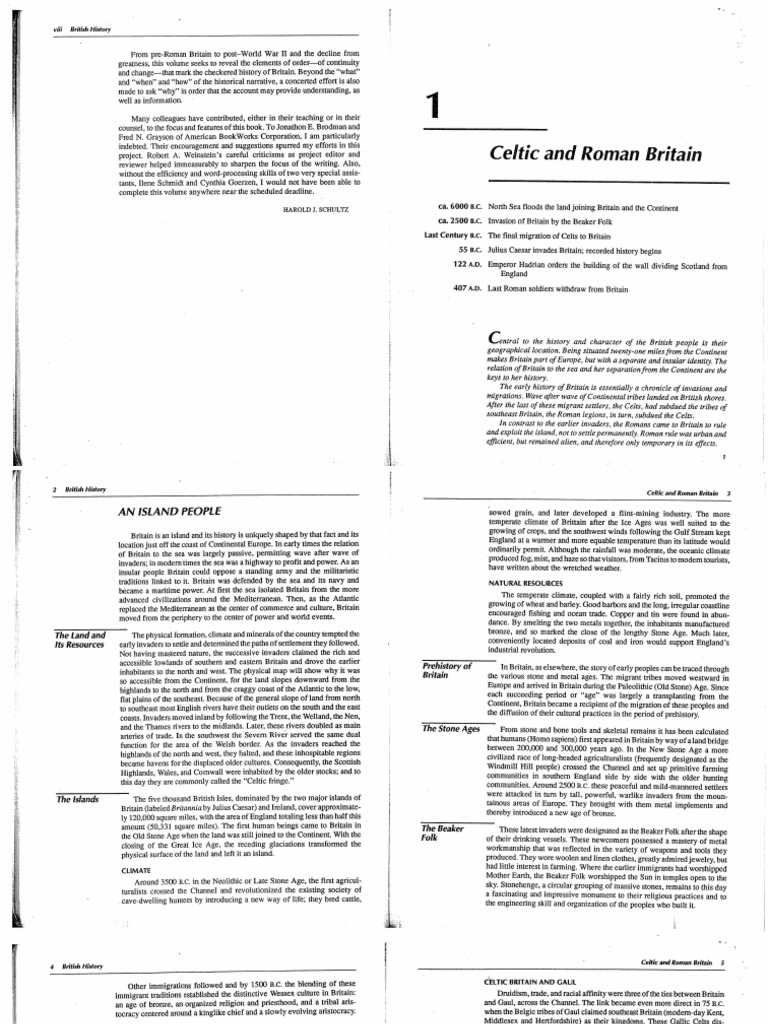 British History by Harold Schultz ch1-1-6 | PDF
