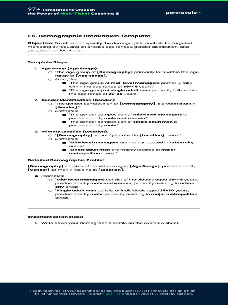Demographic Breakdown Template Guide | PDF