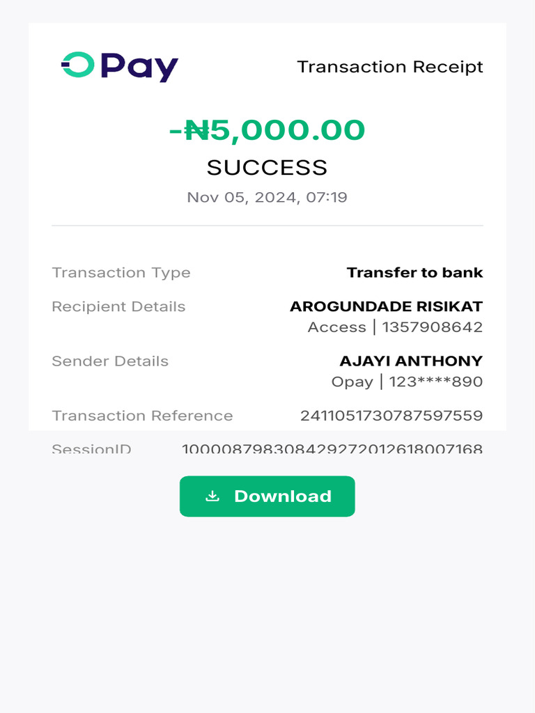 Transaction Receipt for Paste Aza App | PDF