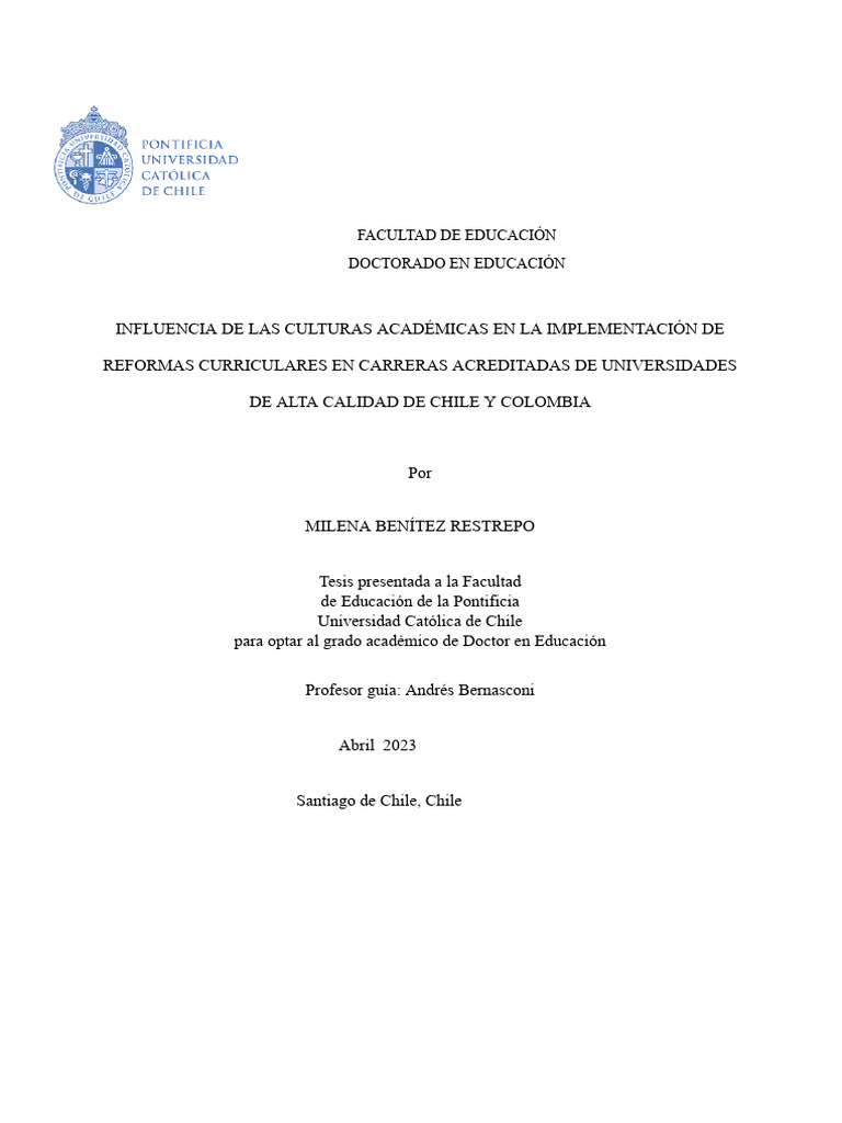 Compendio Final Milena Benitez_Abril 17 de 2023 | PDF | Plan de estudios | Sicología