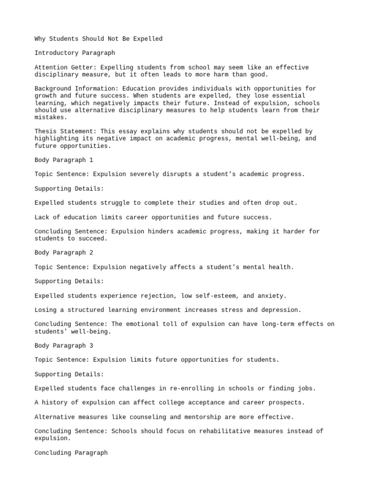 The Case Against Student Expulsion | PDF