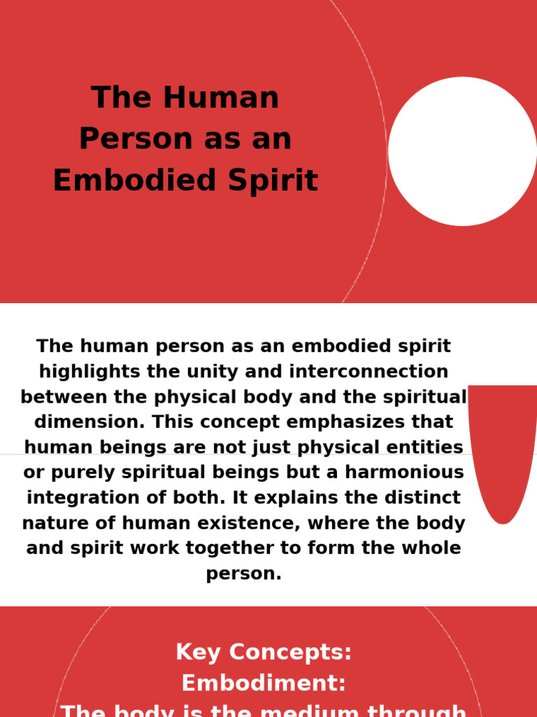 Human Person Embodied Spirit | PDF | Soul | Spirituality