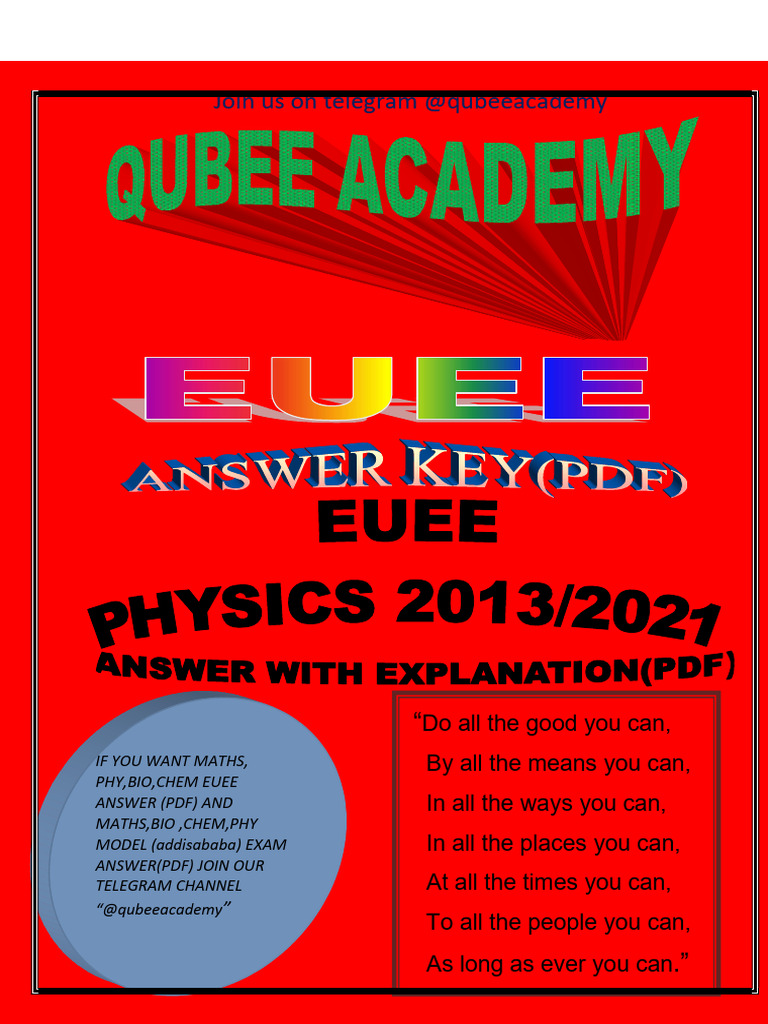 Qubee Exam Book Physics 2013 | PDF | Magnetism | Force