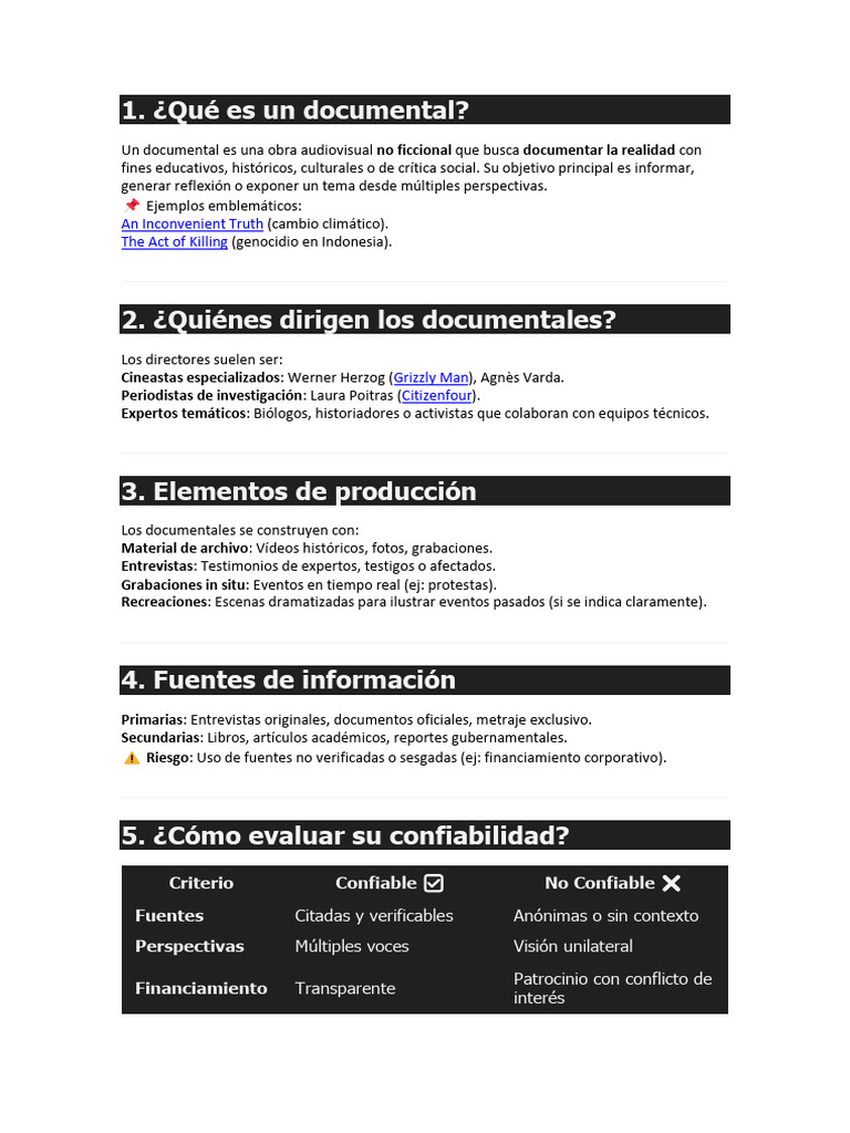 Guía Completa sobre Documentales | PDF | Documental