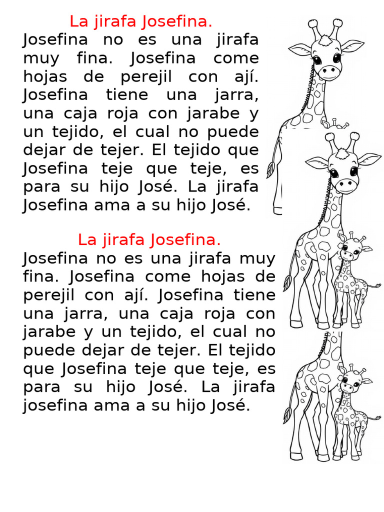 La Jirafa Josefina | PDF