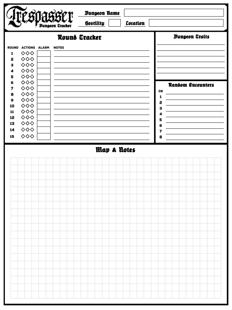 Dungeon Sheet v2.0.3 | PDF
