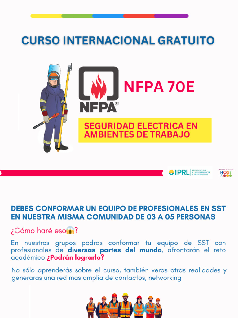 Curso NFPA 70E: Seguridad Eléctrica en Trabajo | PDF