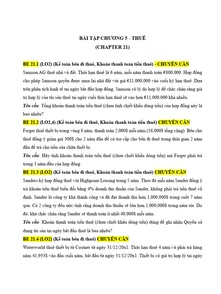 C5 (C21) - BAI TAP-Thuê (27.3.25) | PDF