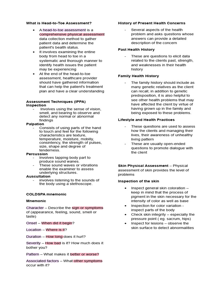 Health Assessment (Feb 24) | PDF | Sound | Nail (Anatomy)
