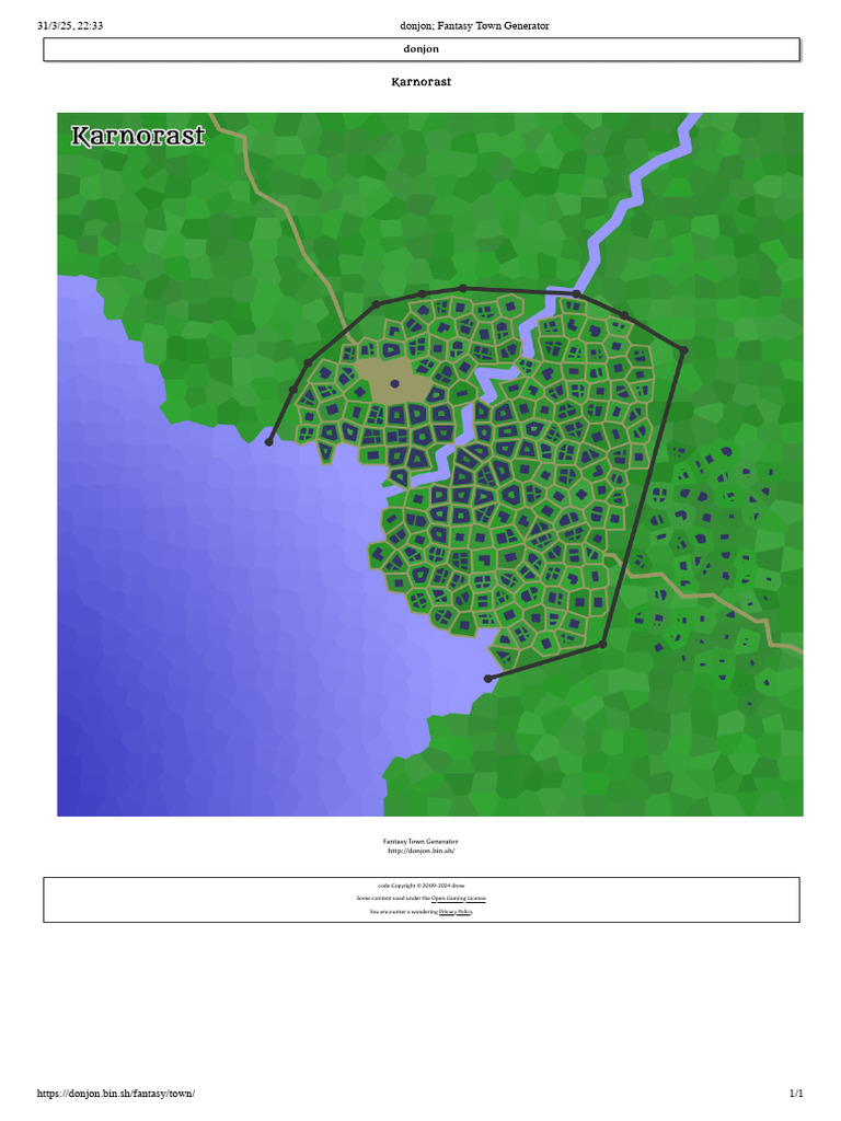 Donjon Fantasy Town Generator 2 | PDF