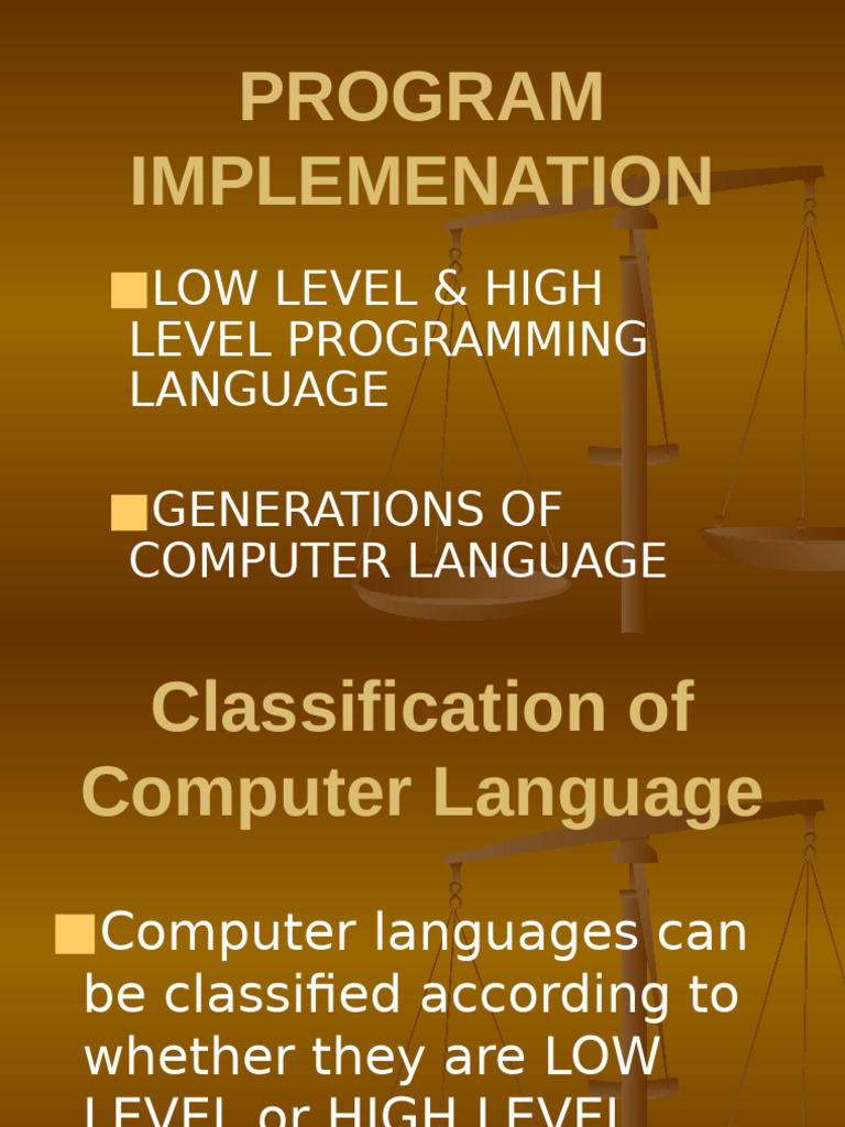 Program Implementation - Low & High Level & Generations of Computer Languages | PDF ...