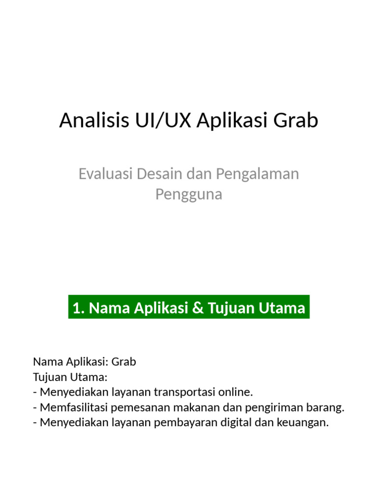 Analisis Desain UI/UX Aplikasi Grab | PDF