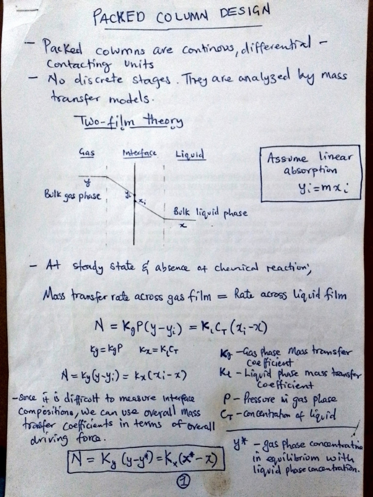 Packed Column Design - Mar 28, 2025 | PDF
