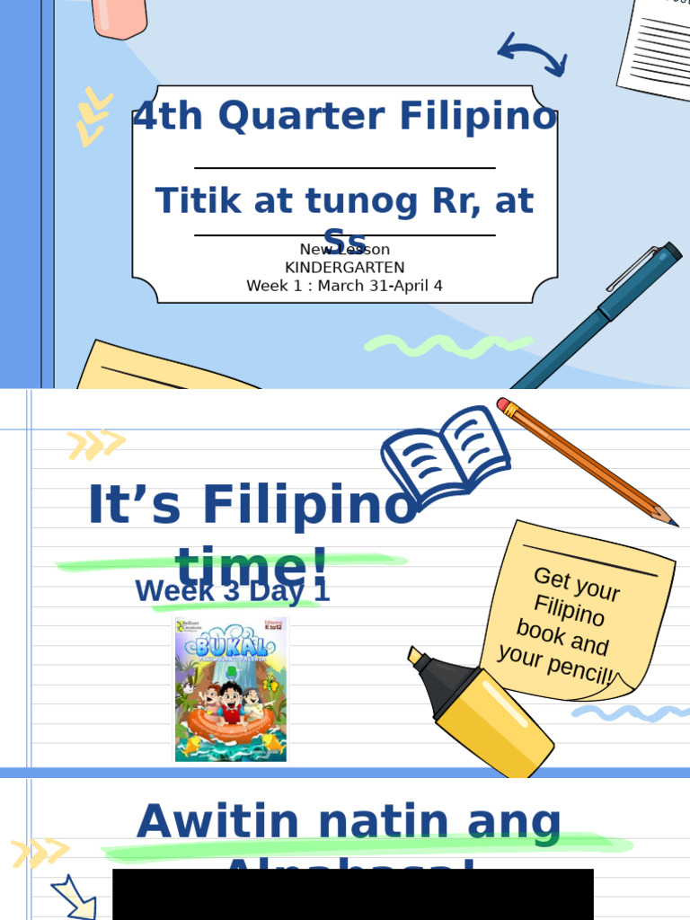 4QW1 Filipino Kinder | PDF