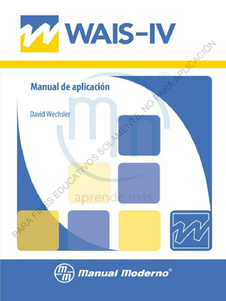Manual de Aplicación Wais IV | PDF