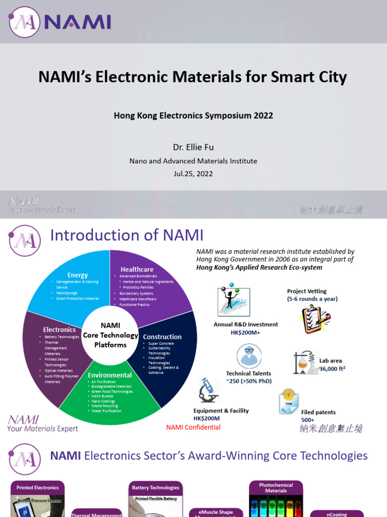 4_00pm NAMI_s Electronic Materials for Smart City | PDF | Sensor | Capacitor