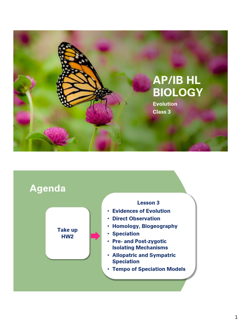 Class03 AP IB Biology Lesson | PDF | Evolution | Species